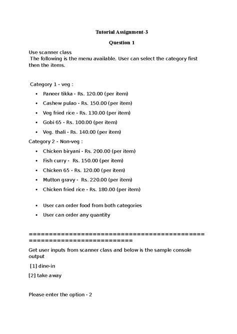 Tutorial Assignment 3 Unit 2 Tutorial Assignment Question 1 Use Scanner Class The Following