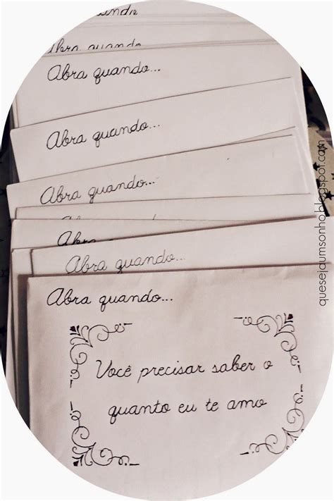 Que Seja Um Sonho DIY Ideias De Presentes Para Namorados Cartas