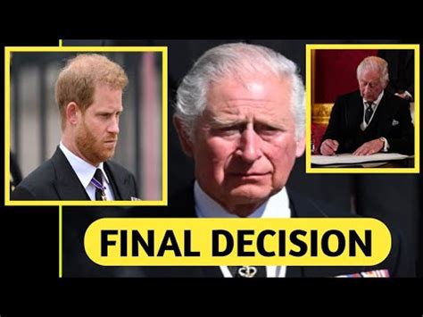 FINAL DECISION🛑No Way Back for Harry: King Charles’ Final Decision On His Royal Status - YouTube