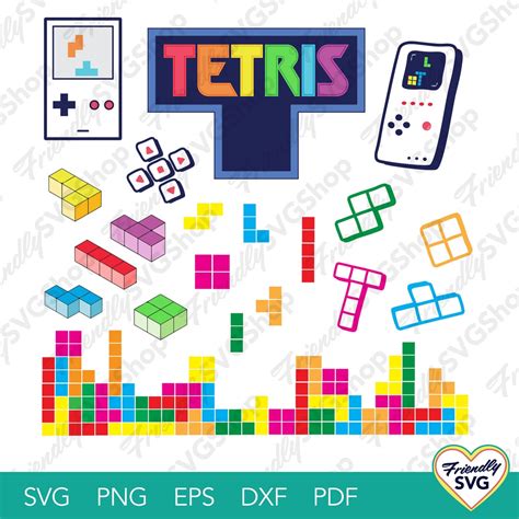 Retro Video Game Icons Vector Artwork Etsy