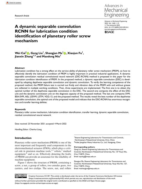 Pdf A Dynamic Separable Convolution Rcnn For Lubrication Condition Identification Of Planetary
