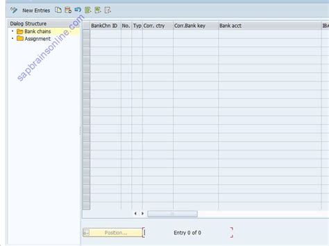 FIBB SAP Tcode For Bank Chain Determination