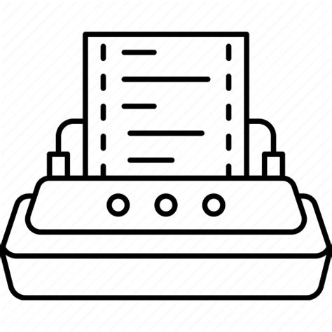Dot Matrix Printer Paper Printing Icon Download On Iconfinder