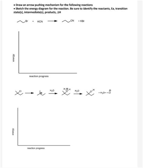 Solved Draw An Arrow Pushing Mechanism For The Following Chegg