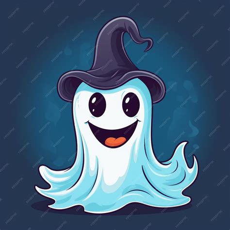 Premium Ai Image Funny Cute Ghost Logo On Background