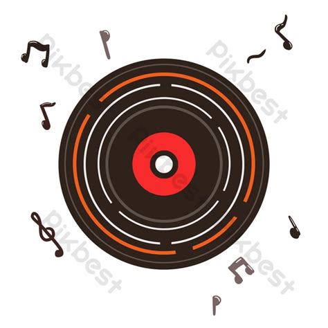 검은 레코드 플레이어 만화 일러스트 레이 션 일러스트 Png Psd 무료 다운로드 Pikbest