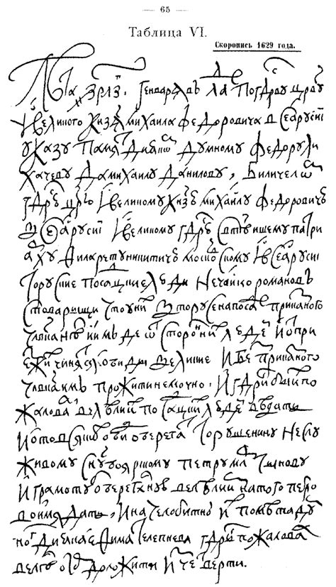 Cyrillic Cursive Xvii C Artofit