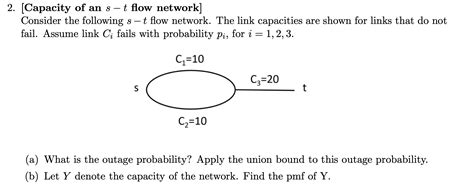 Solved 2 Capacity Of An S−t Flow Network Consider The
