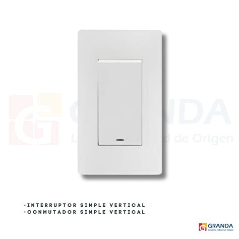 Interruptor Simple Vertical Conmutador Simple Vertical