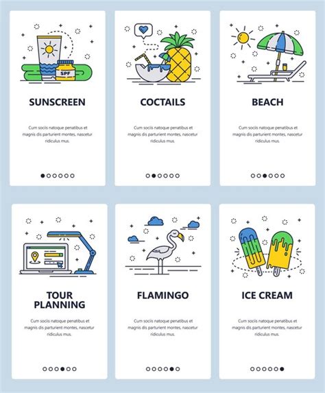 Premium Vector Vector Set Of Mobile App Onboarding Screens Sunscreen