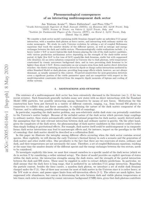 Pdf Phenomenological Consequences Of An Interacting Multicomponent