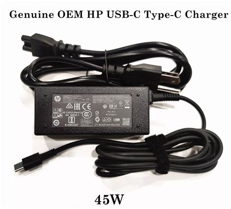 Pre Owned Genuine Hp W Usb C Type C Adapter Laptop Charger W V A Walmart Com