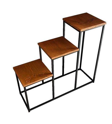 Suporte Plantas de Chão 30x30 3 Andares Prateleira Ferro Estilo