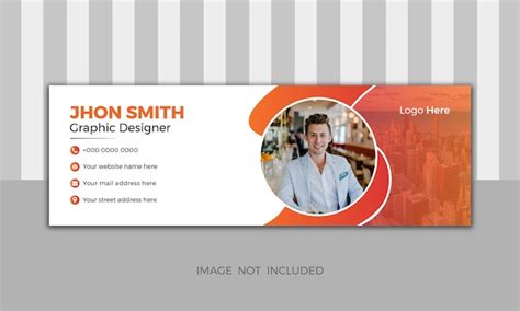 Premium Vector Creative Commercial Easy Email Signature Template