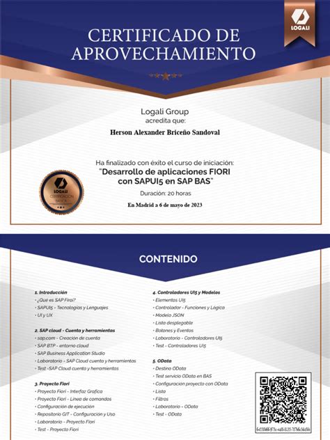 Desarrollo De Aplicaciones Fiori Con Sap Bas Obtener Certificado De