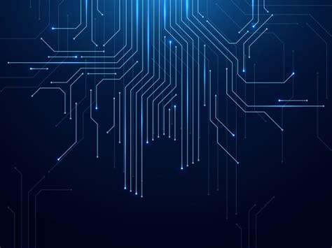 Circuit Board On Black Background Royalty Free Vector Image