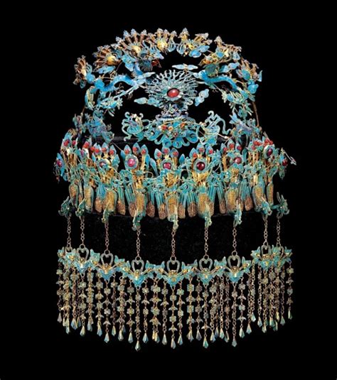 {东方系列}实拍中国男女首饰设计（玉器，金银，宝石，青铜）图片 D 点翠烧蓝佩饰图片素材 花瓣网