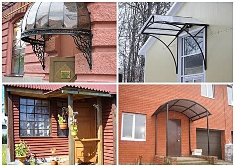 Устройство козырька над крыльцом