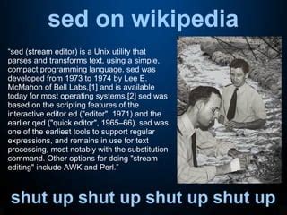 Cli Wizardry A Friendly Intro To Sed Awk Grep Ppt