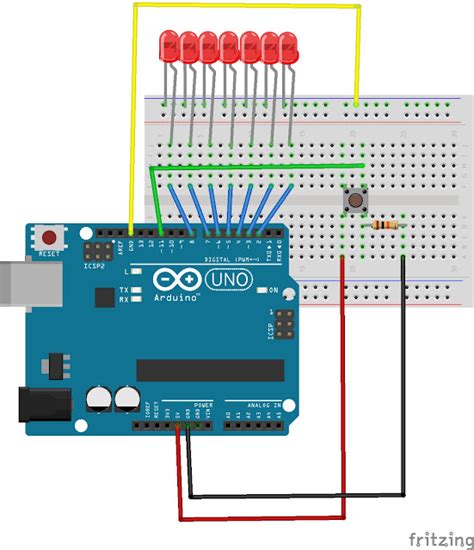 復興國中 科學天地 Arduino的教學11 數位輸入 Button 的的使用