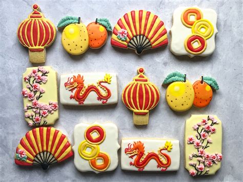 Chinese New Year Cookies Lunar New Year Cookies Dragon New Year