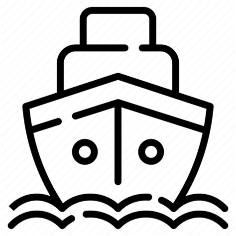 Cargo Ship Vessel Transport Goods Materials Port Icon Download