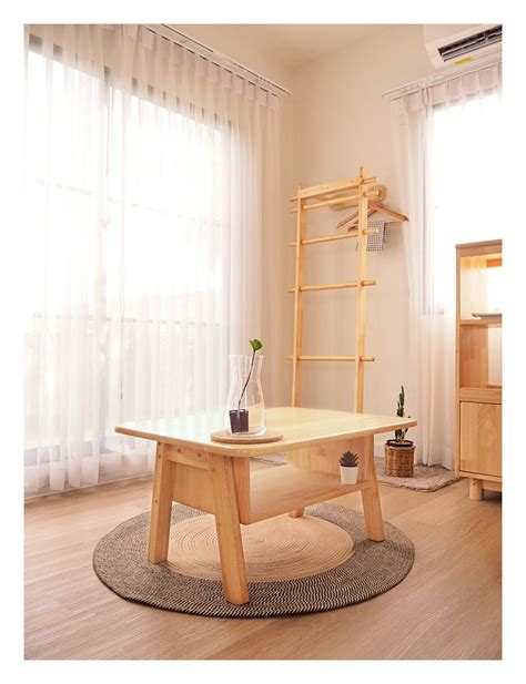 Baan Furniture โต๊ะกลางไม้ยางพารา รุ่น โอดิน ขนาด ก60 X ย100 X ส40 ซม