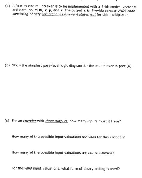 Solved A Four To One Multiplexer Is To Be Implemented With A