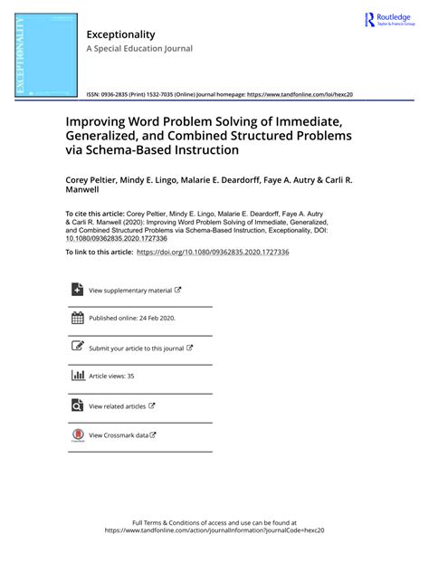 pdf improving word problem solving of immediate generalized and
