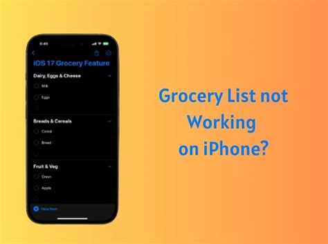 IOS 17 Grocery List Not Working Try These 4 Fixes Beebom