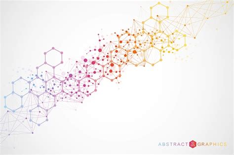 科学的な六角形パターンのモダンな未来的な背景粒子医療技術化学科学の分子構造と仮想の抽象的な背景ソーシャル ネットワークのベクトル つながり