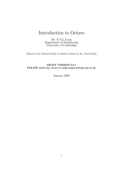 Pdf Introduction To Octave Dokumentips