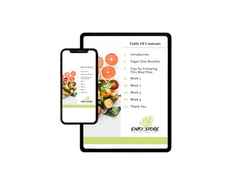 4 Week Vegan Meal Plan Ebook Enkistore