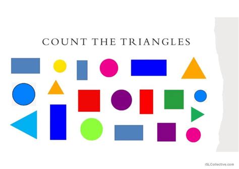 Counting Shapes 2 Vocabulary Flashca… English Esl Powerpoints