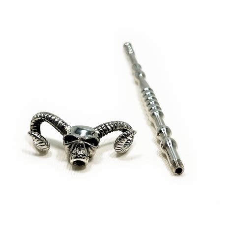 Stainless Steel Hollow Skull Urethral Sound Penis Plug