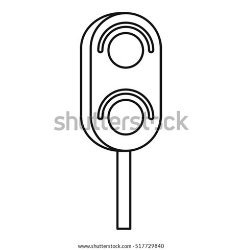 Semaphore Trafficlight Icon Outline Illustration Semaphore Stock Vector Royalty Free 517729840