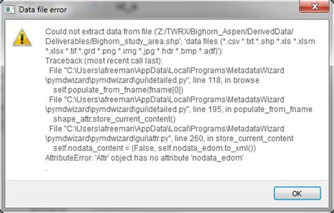 Data File Error When Pulling In Attributes Of Shapefiles · Issue 105