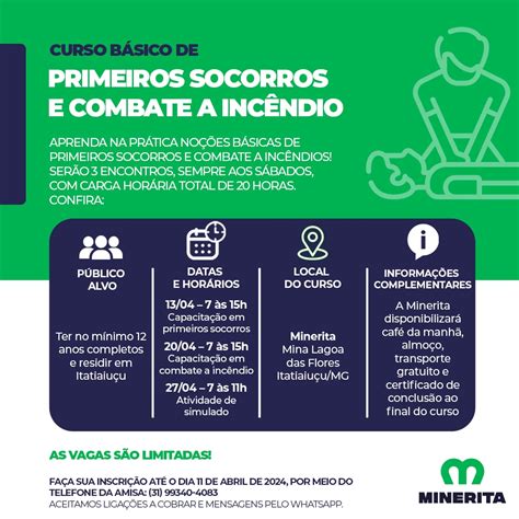 Minerita Promove Curso Gratuito De Primeiros Socorros E Combate A