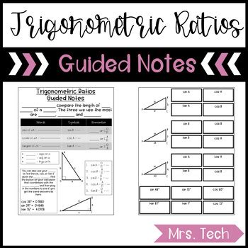 Trigonometric Ratios Guided Notes By MrsTech Teachers Pay Teachers