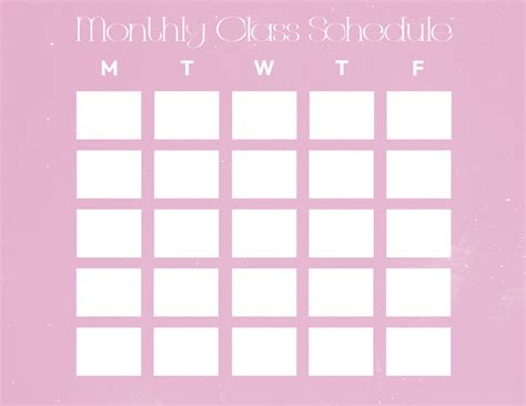 Calendar Class 03 Customizable Calendar Template Shutterstock