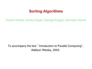 PPT Sorting Algorithms PowerPoint Presentation Free Download ID 2942117