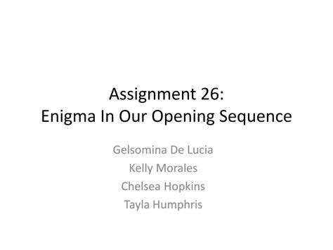 Assignment 26 Ppt