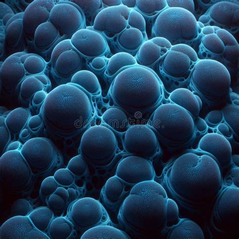 Abstract Fractal Rendering Of Interconnected Biomorphic Forms A Cellular Structure Stock Image