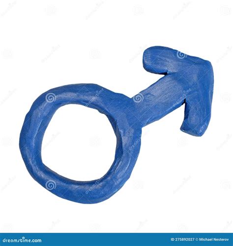 Sign Symbol Of Masculinity Male Gender From Plasticine Isolated On