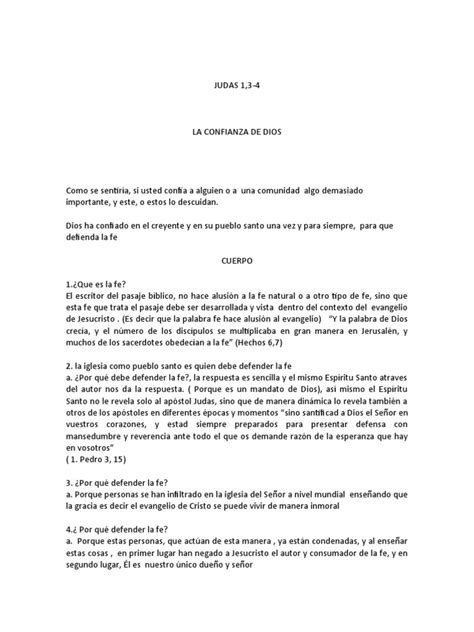 Sermon Para El Picacho Pdf Fe Jesús