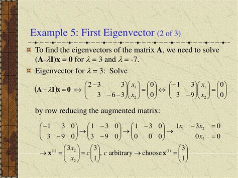 Ppt Ch 7 3 Systems Of Linear Equations Linear Independence Eigenvalues Powerpoint