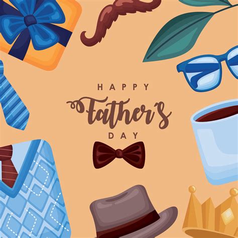 Happy Fathers Day Poster 11034127 Vector Art At Vecteezy