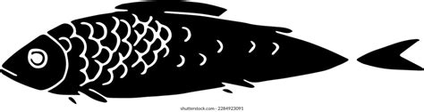 Silhouette Fish Scales Vector Illustration Fish Stock Vector Royalty
