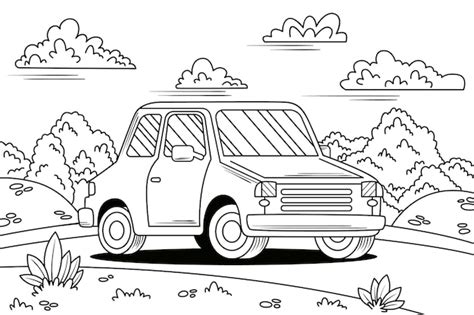 Ilustra o de carro desenhada Vetor Grátis