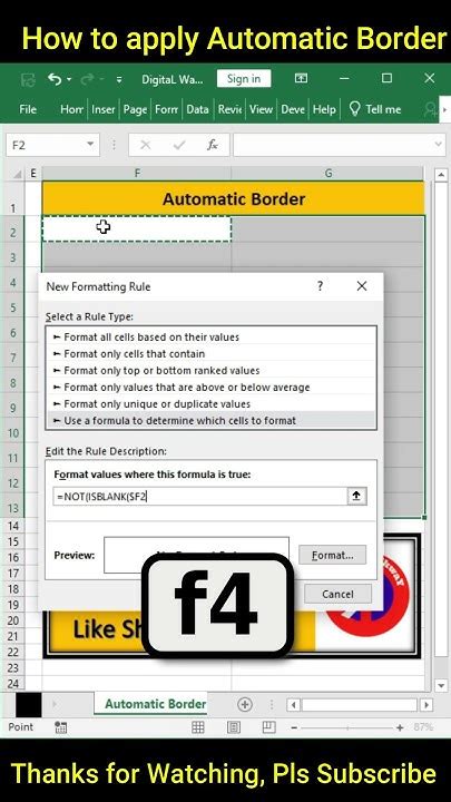 the expert s guide to automatic border in excel how to apply